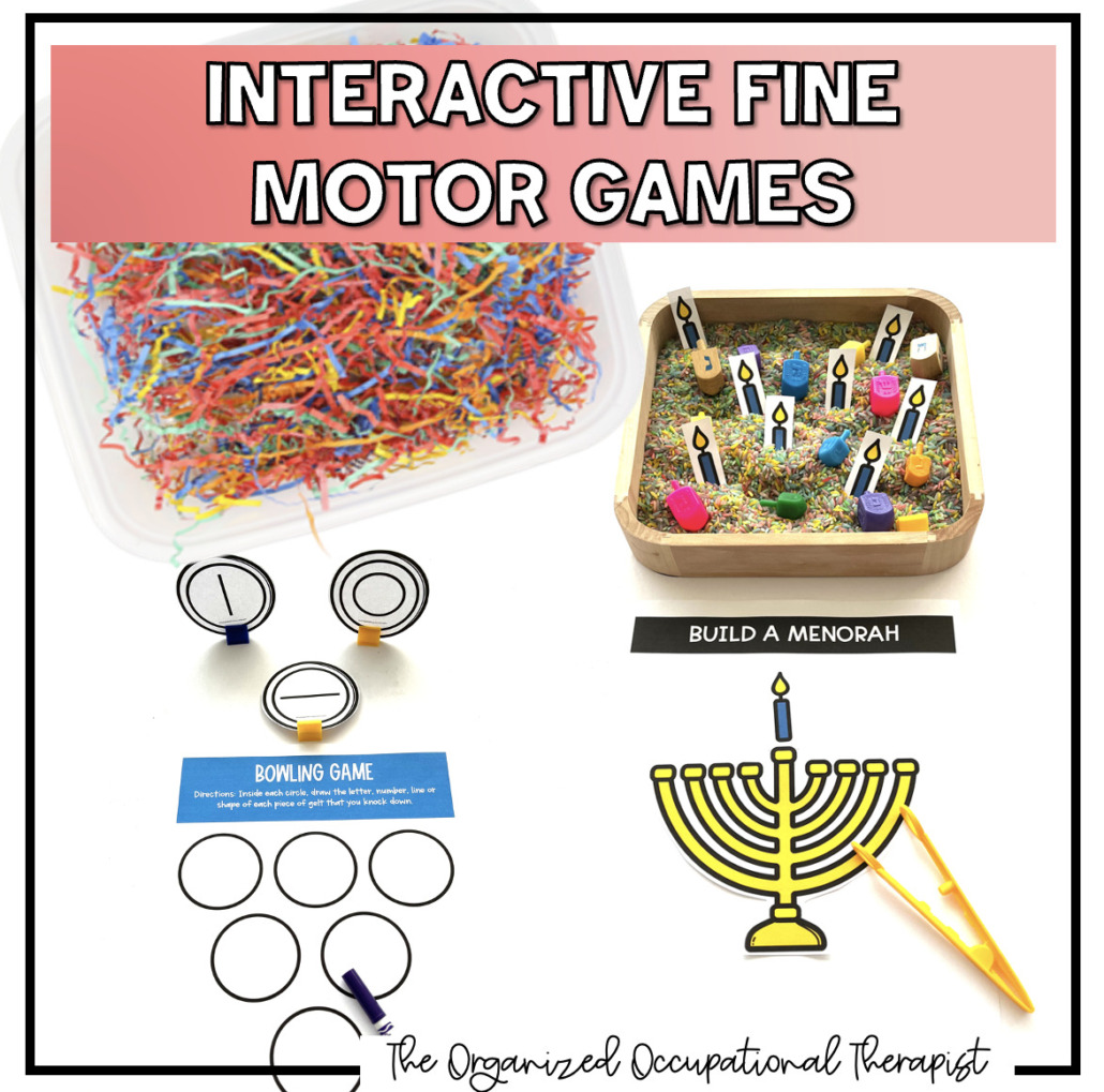 Hanukkah Sensory Bin Activity Cards - Your Therapy Source