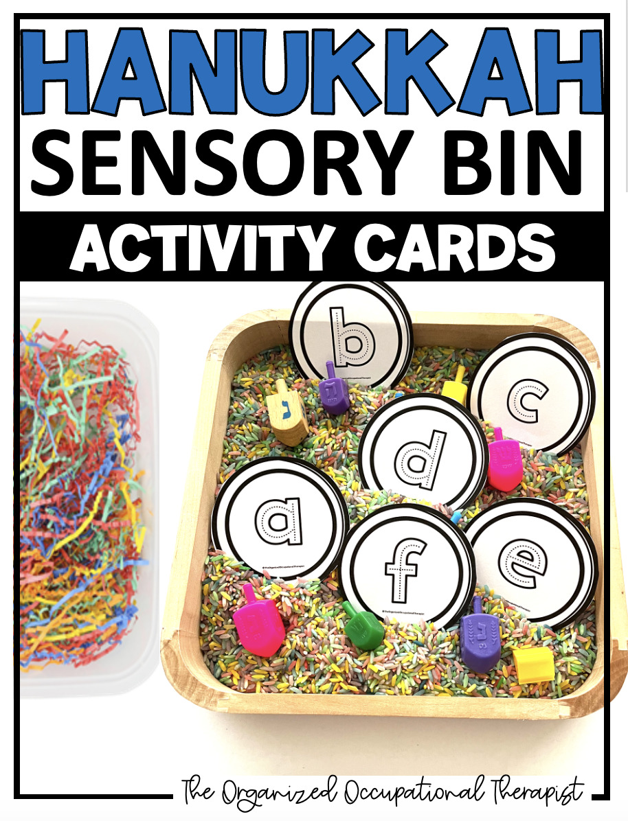 Hanukkah Sensory Bin Activity Cards - Your Therapy Source