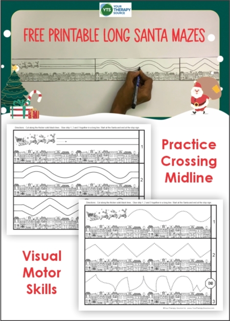Santa Maze Free Printable - Your Therapy Source