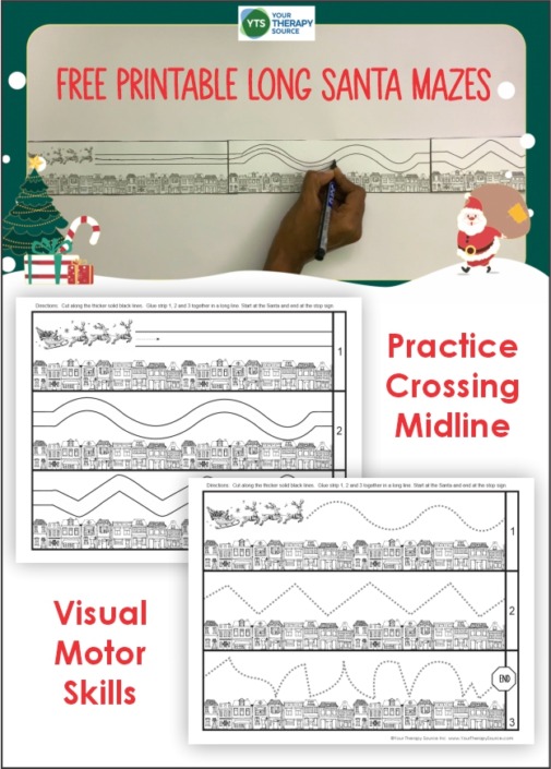 Santa Maze Free Printable - Your Therapy Source