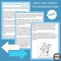 Free Printable Right Left Frosty the Snowman Game - Your Therapy Source