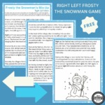 Free Printable Right Left Frosty the Snowman Game - Your Therapy Source