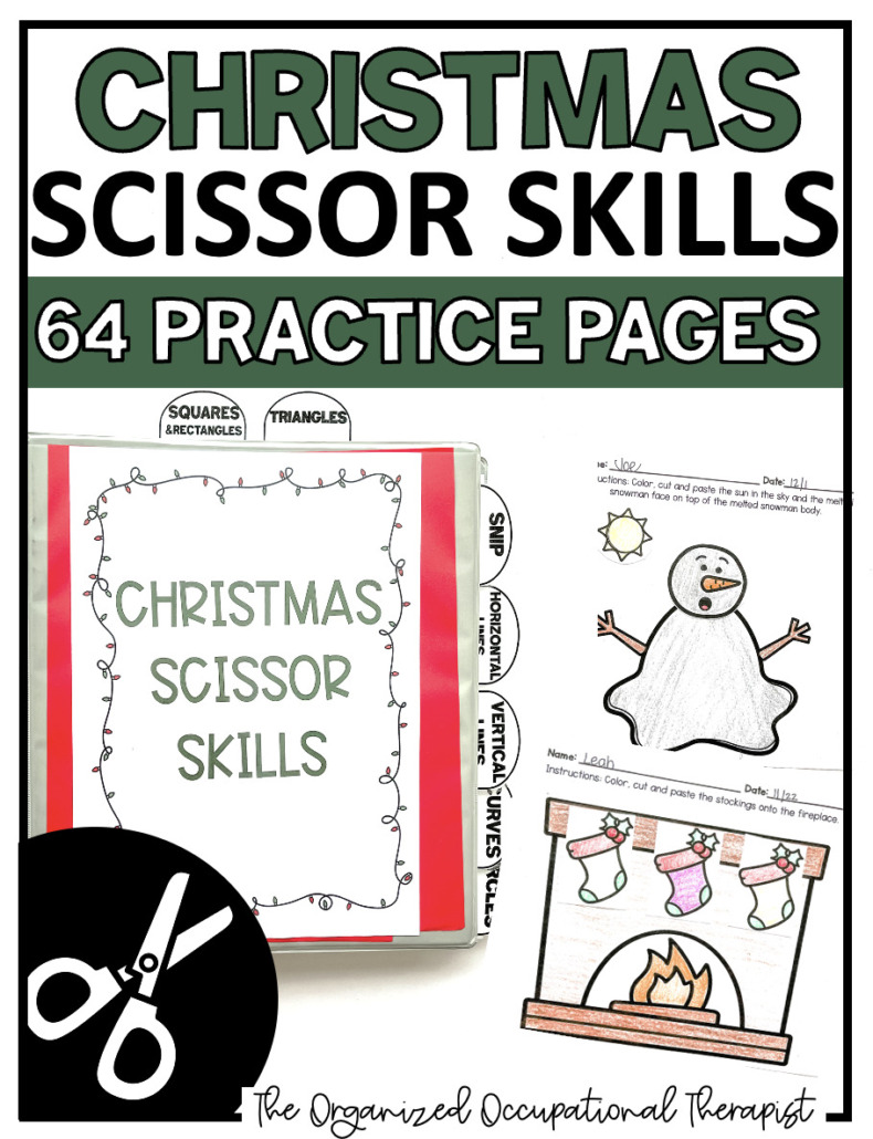 Christmas Scissor Skills Packet - Your Therapy Source