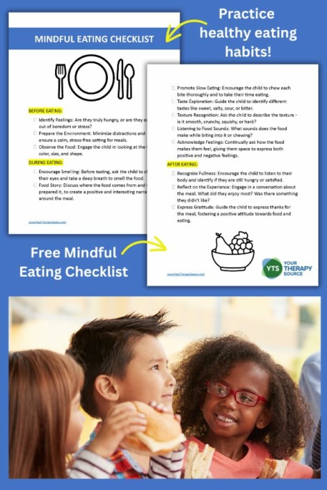 Mindful Eating Worksheets - Free Checklist - Your Therapy Source