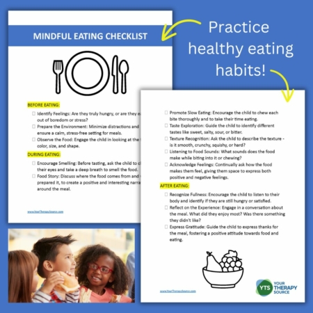 Mindful Eating Worksheets - Free Checklist - Your Therapy Source