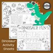 Dinosaur Activity Sheets - Free Printables for Kids - Your Therapy Source