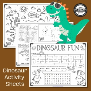 Dinosaur Activity Sheets - Free Printables for Kids - Your Therapy Source