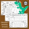 Dinosaur Activity Sheets - Free Printables for Kids - Your Therapy Source
