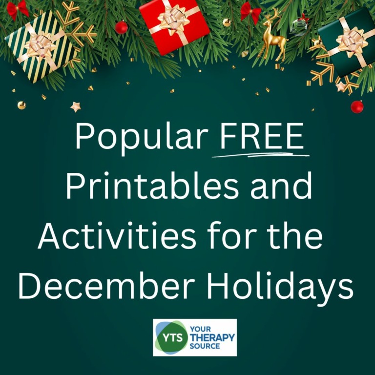 Popular December Holiday Freebies - Your Therapy Source