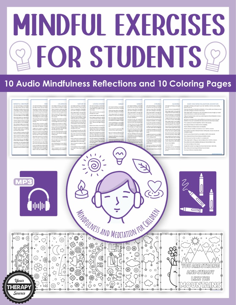 Mindful Exercises for Students - Your Therapy Source