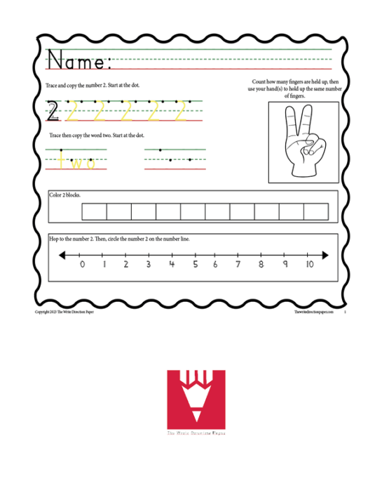 The Write Direction Paper™ Workbook - Number Formation - Your Therapy ...