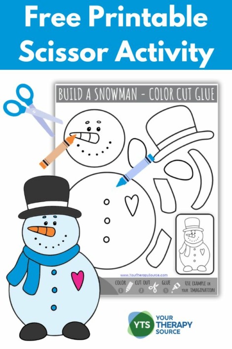 Build a Snowman Coloring Page - Free Printable PDF - Your Therapy Source