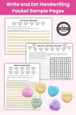 Valentine Write and Eat Candy Handwriting Packet - Your Therapy Source
