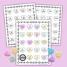 Printable Conversation Hearts Coloring Pages - Free Printables - Your ...