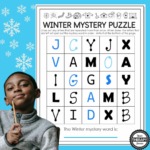 Winter Themed Puzzle - Visual Scanning Free Printable - Your Therapy Source