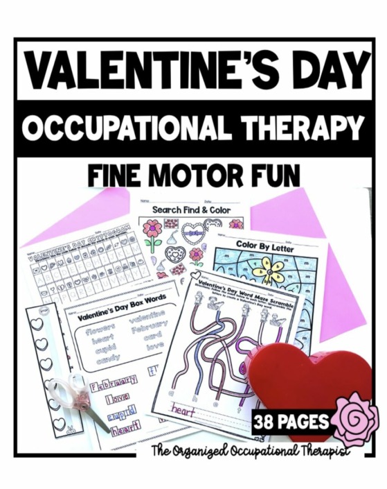 Valentine Fine Motor Packet - Your Therapy Source