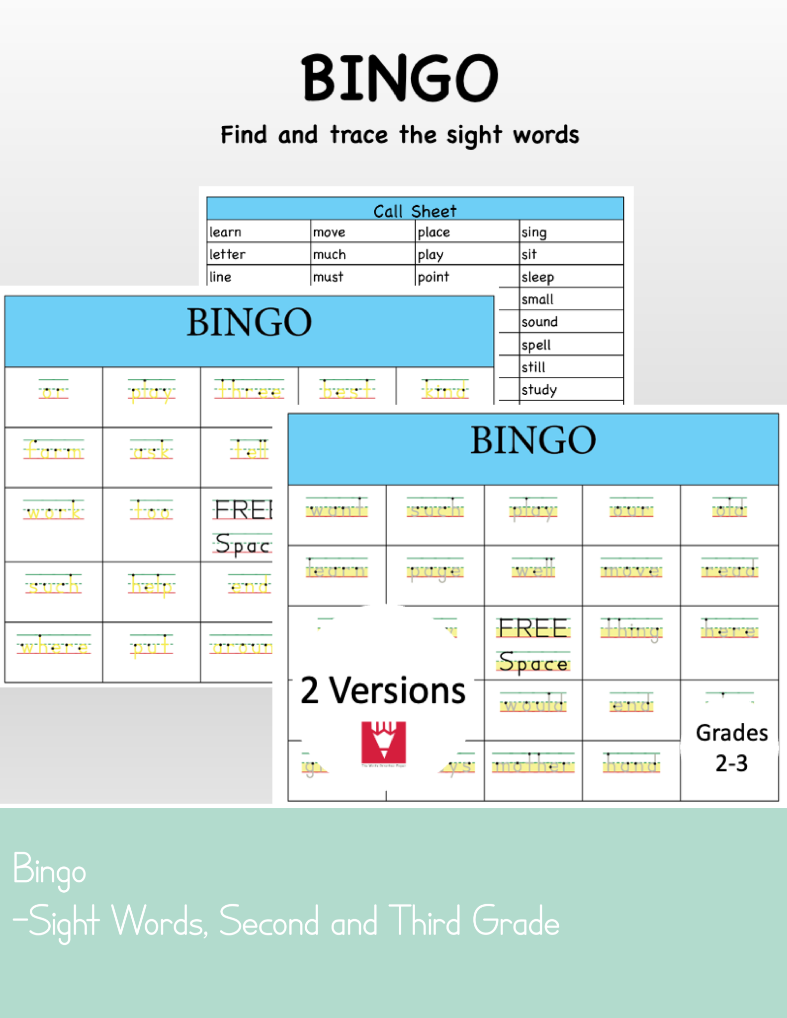 Bingo Trace from The Write Direction Paper™ - Your Therapy Source