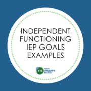 Independent Functioning IEP Goals Examples - Your Therapy Source