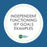Independent Functioning IEP Goals Examples - Your Therapy Source