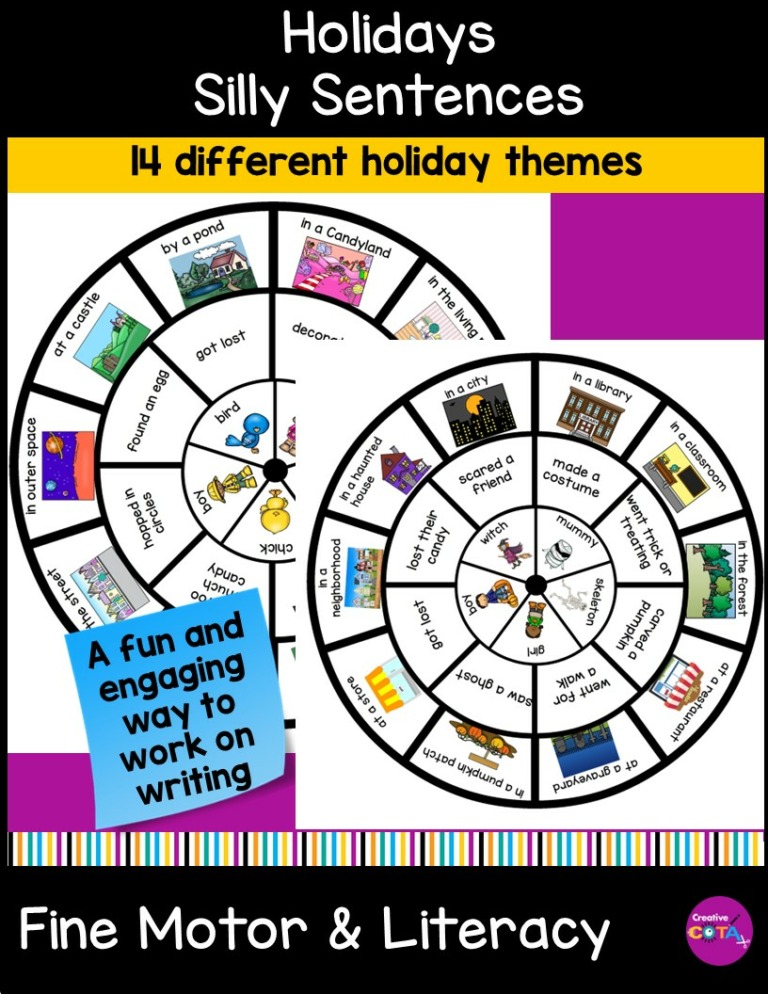 Holiday Silly Sentence Wheels - Your Therapy Source