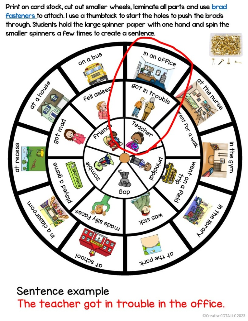 Holiday Silly Sentence Wheels - Your Therapy Source