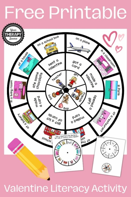 Valentine's Literacy Activity Free Printable - Your Therapy Source