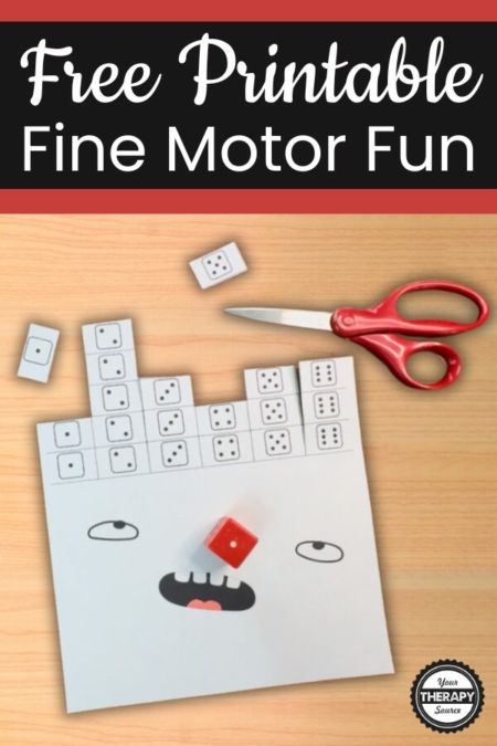 Fine Motor Cutting Skills Game - Your Therapy Source