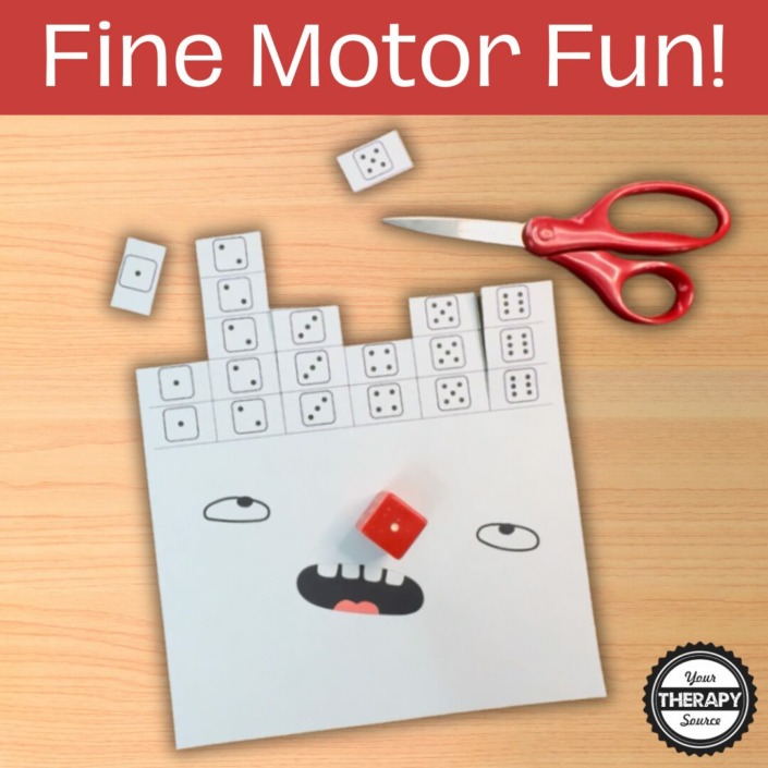 Fine Motor Cutting Skills Game - Your Therapy Source