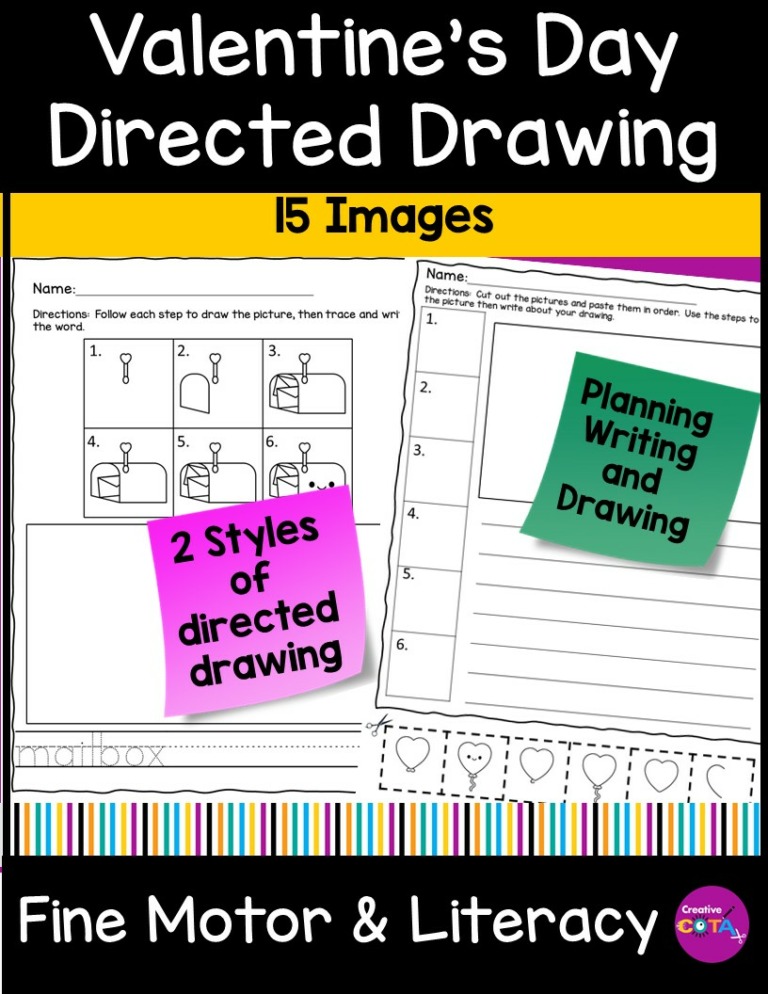 Valentine's Day Directing Drawing and Writing Packet - Your Therapy Source