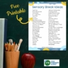 Sensory Breaks - Free Printable - Your Therapy Source