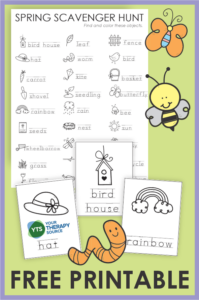 Spring Scavenger Hunt Printable - Free PDF - Your Therapy Source