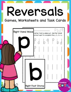Letter Reversals Game, Worksheets and Task Cards - Your Therapy Source