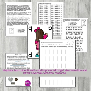 Letter Reversals Game, Worksheets and Task Cards - Your Therapy Source