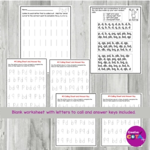 Letter Reversals Game, Worksheets and Task Cards - Your Therapy Source