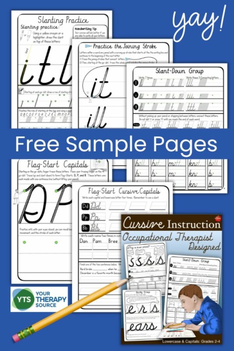 Free Printable Cursive Writing Worksheets - Your Therapy Source