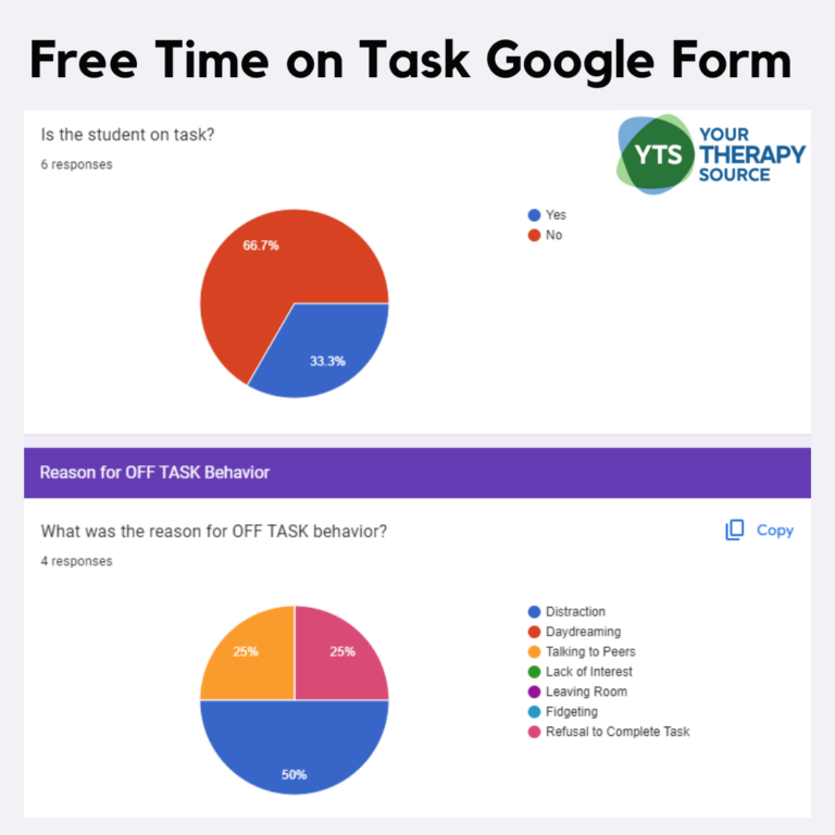Time on Task Data Sheet - Free Form - Your Therapy Source