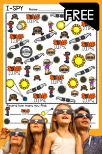 Solar Eclipse I Spy Free Printable - Your Therapy Source