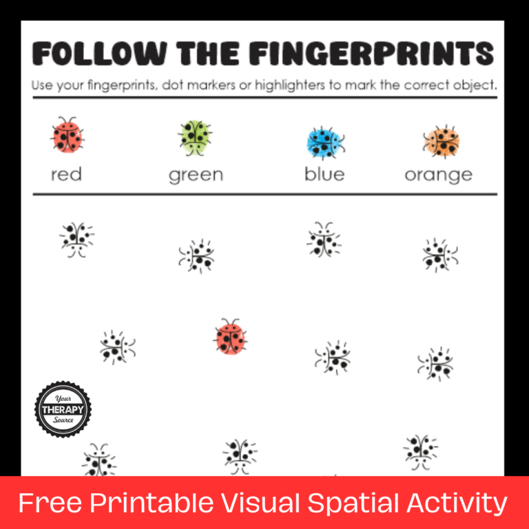 Visual Perception Activities - Free Printables - Your Therapy Source