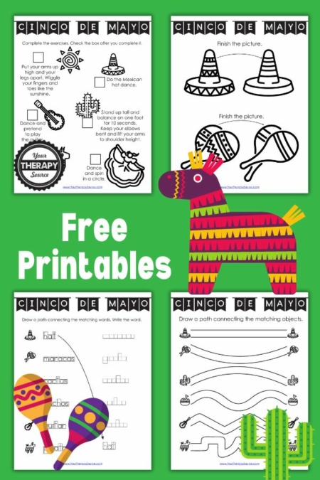 Cinco de Mayo Worksheets - Free Printables - Your Therapy Source