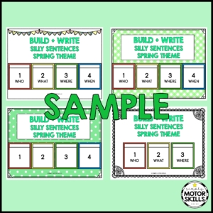 Silly Sentences Roll and Write - Four Seasons - Your Therapy Source