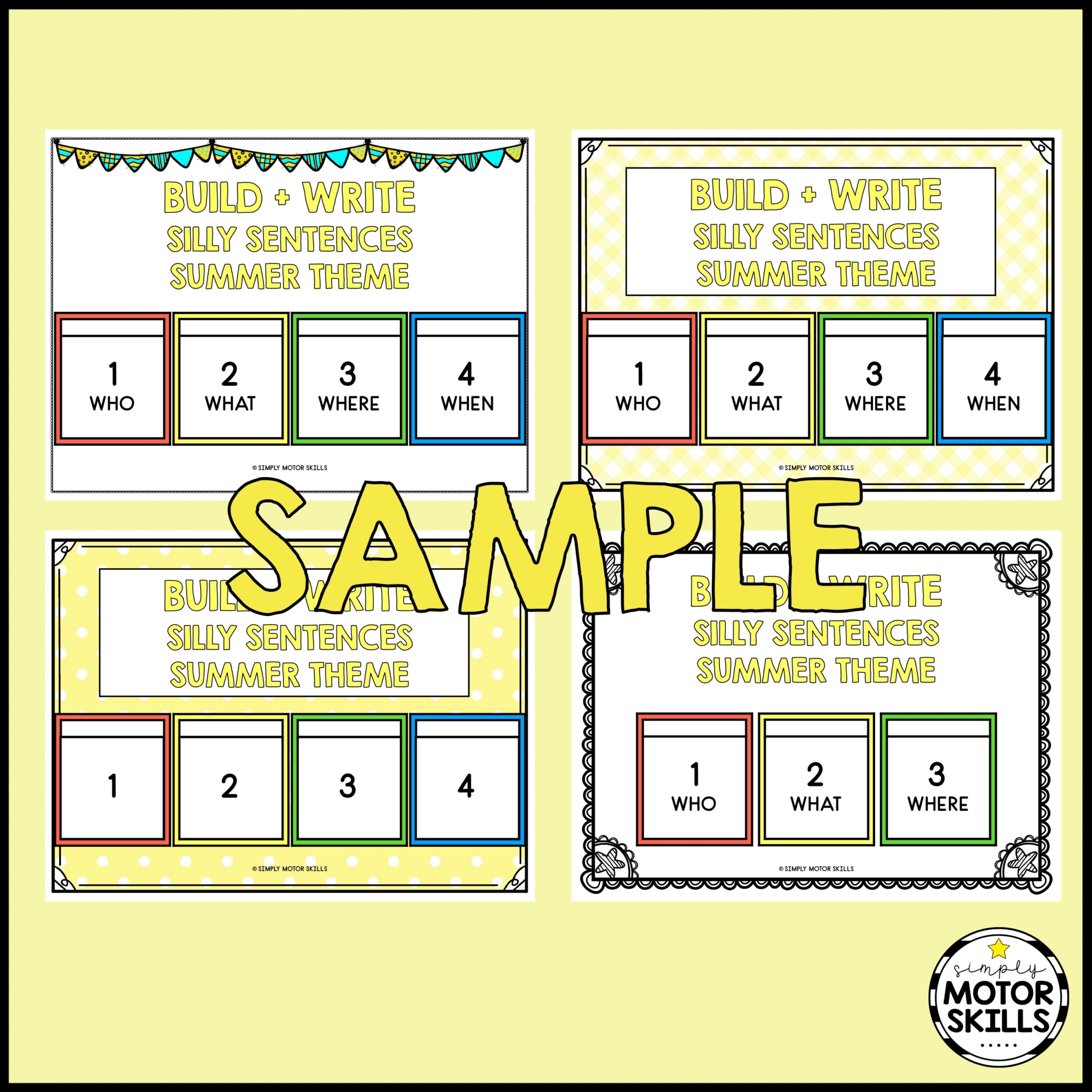 Silly Sentences Roll and Write - Four Seasons - Your Therapy Source