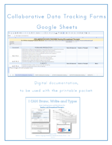 Drawing and Writing Data Collection Forms - Your Therapy Source