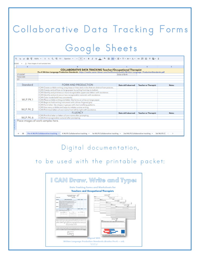 Drawing and Writing Data Collection Forms - Your Therapy Source