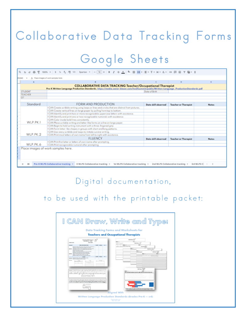 Drawing and Writing Data Collection Forms - Your Therapy Source
