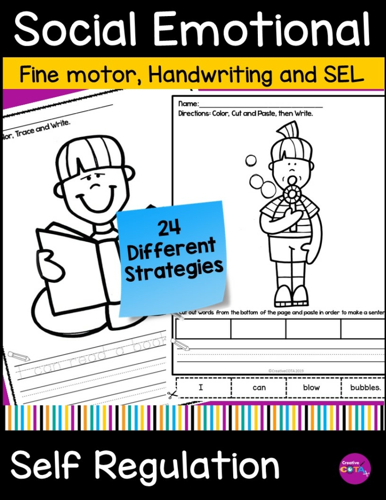 Self-Regulation Coping Strategies Coloring Pages - Your Therapy Source