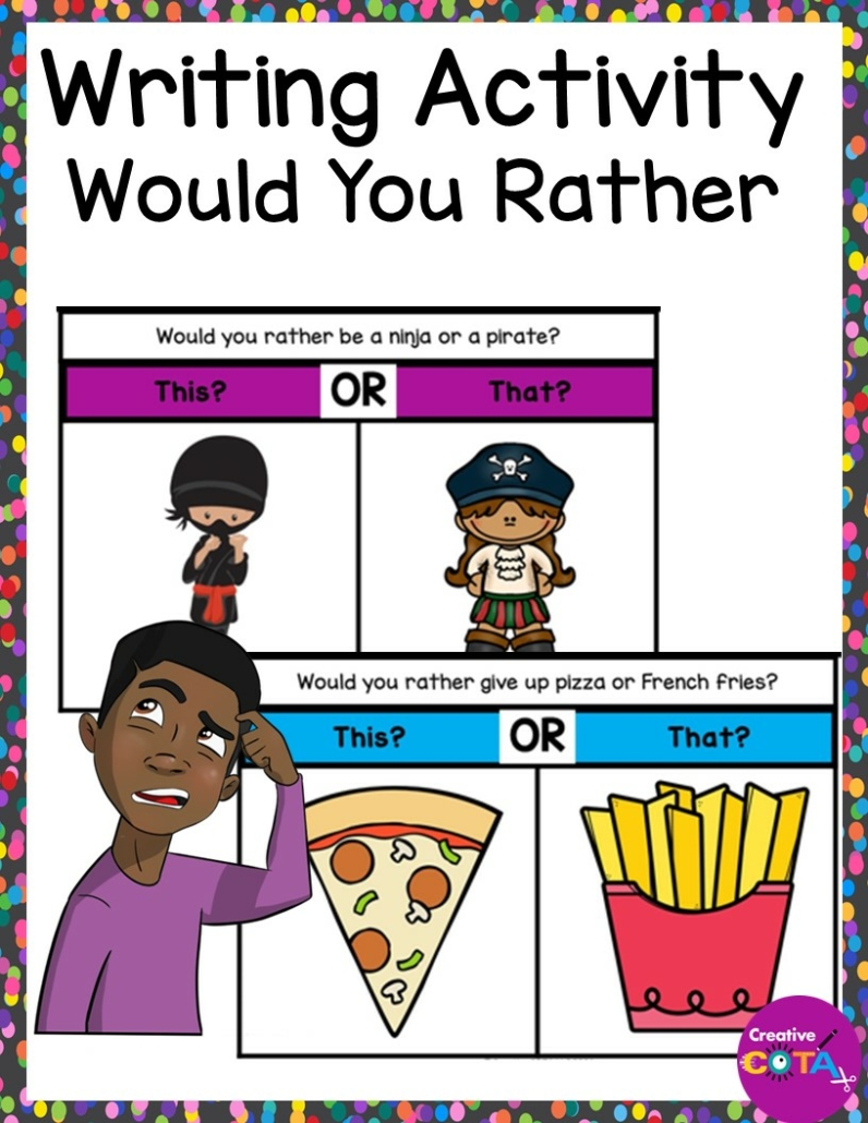 Would You Rather Writing and Movement Break - Your Therapy Source