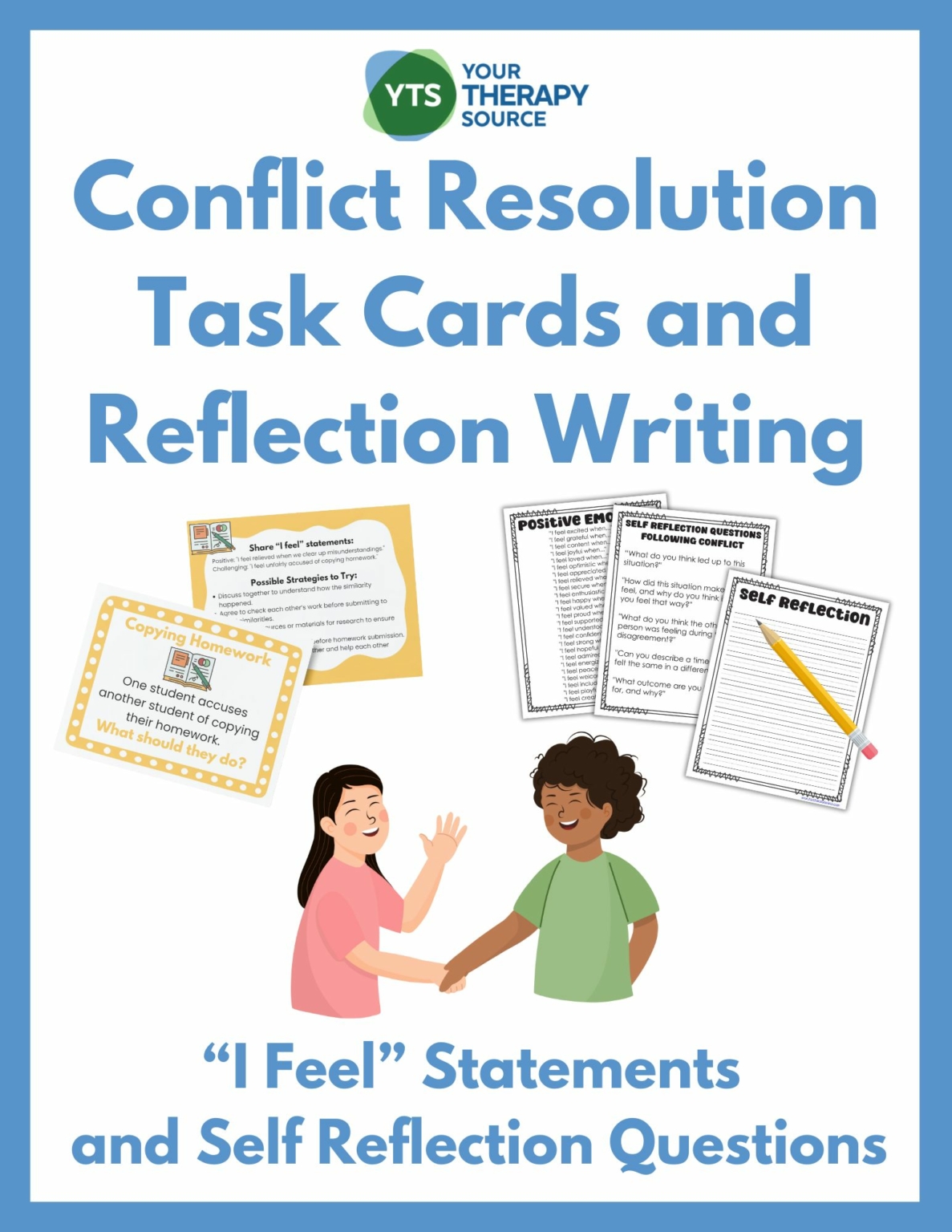 Conflict Resolution Task Cards and Self Reflection Questions - Your ...