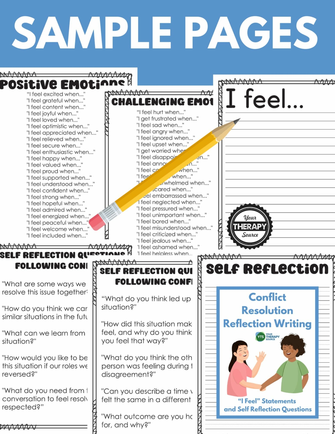 Conflict Resolution Task Cards and Self Reflection Questions - Your ...
