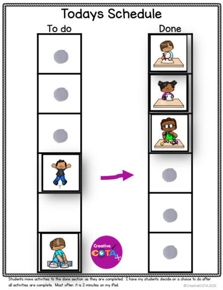Sensory Motor Visual Schedule Supports - Your Therapy Source