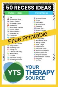 Recess Games for Elementary Students - Your Therapy Source